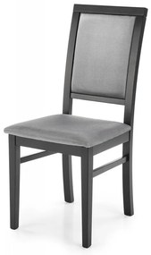 Jídelní židle SYLWEK – masiv, látka, více barev dub sonoma / šedá