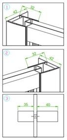 BPS-koupelny Obdélníkový sprchový kout HYD-OK12DS 90x80 černá/transparent - bez vaničky