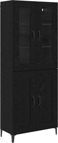 Vysoký bufet Černý dub 69,5 x 34 x 180 cm Kompozitní dřevo 3403582