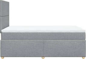 Box spring postel s matrací světle šedá 120 x 200 cm textil 3291240