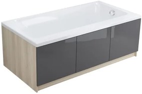 Cersanit Smart, akrylátová vana pravá 170x80cm + nožičky, bílá, S301-116