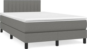 vidaXL Box spring postel s matrací 120x200 cm textil [3140202] Barva: světle šedá