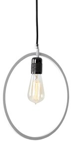 OnaDnes -20% Nordic Design Bílé kovové závěsné světlo Ring