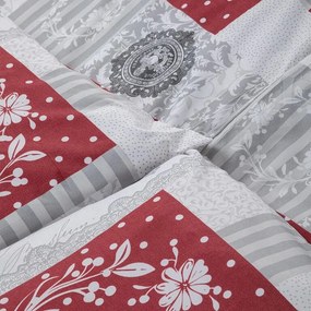 Ložní povlečení z mikrovlákna PATCHWORK SRDCE