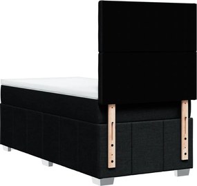Box spring postel s matrací černá 90x190 cm textil 3291539