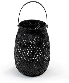 Černá bambusová lucerna Compactor Bamboo Lantern, ⌀ 18 cm