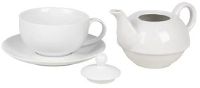 Bílý keramický Tea For One (šálek na čaj s konvičkou) – 350 ml