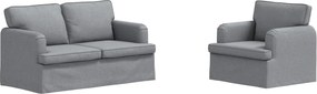Set pohovek 2 ks Světle šedá textil 3407516