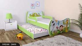 Dětská postel Dream vzor 05 140x70 cm zelená