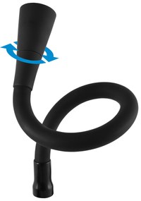 Slezák - RAV Vodovodní baterie dřezová stojánková s flexibilním ramínkem se sprchou MORAVA RETRO MK320.0/13CMAT Barva: Černá mat