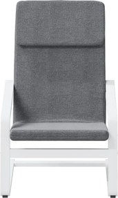 Relaxační křeslo s podnožkou tmavě šedé textil 3154414