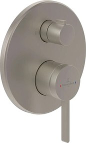 Villeroy & Boch Dawn - Baterie pod omítku, pro 2 spotřebiče, matný kartáčovaný nikl TVS10600600064