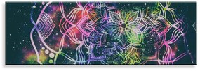 Obraz barevná magická mandala Velikost (šířka x výška): 150x50 cm