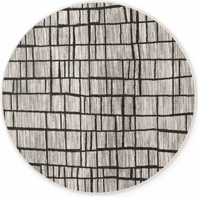 Ted Baker, Kusový koberec Ted Baker Haringey 106387 Black White kruh, 200x200, černobílá, chodba / předsíň