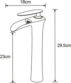 Mexen Lyra vysoká umyvadlová baterie, chromová, 745310-00