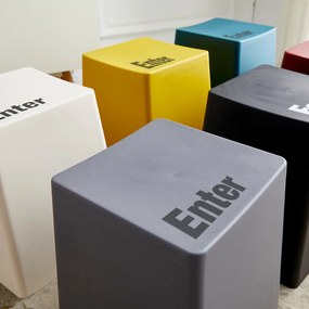 Taburet, šedá plast, KLAVO