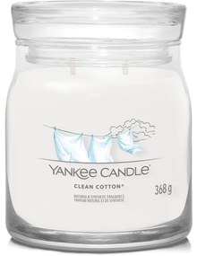 Yankee Candle – Signature svíčka Clean Cotton (Čistá bavlna) Velikost: střední 368 g