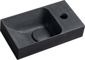 Sapho Small - Umývátko, 31x17 cm, bez přepadu, otvor pro baterii vpravo, antracit PK30516