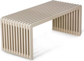 Béžová dřevěná lamelová lavice Slatted M - 96*43*38 cm