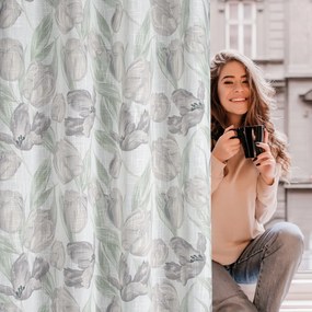ZÁVĚS NA KROUŽCÍCH MILLIE 140X250 CM KVĚTY