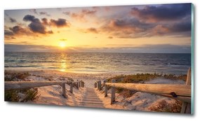 Wallmuralia Foto obraz skleněný horizontální Stezka na pláž 100x50