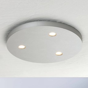 Bopp Close LED stropní svítidlo 3 světla kulaté hliníkové