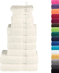 12dílná sada ručníků Premium SOLUND krémová 600 g/m² 137584