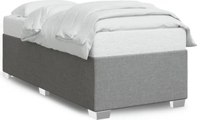 Rám postele bez matrace světle šedá 100 x 200 cm textil 3284450