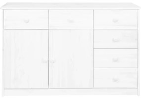 Příborník se 6 zásuvkami bílý 113 x 35 x 73 cm masivní borovice - Default Title