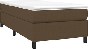 Rám postele s boxspringem tmavě hnědá 100 x 200 cm textil 3120841
