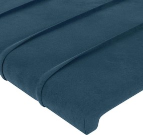 Čelo postele tmavě modré 160x5x118/128 cm sametové 3116530
