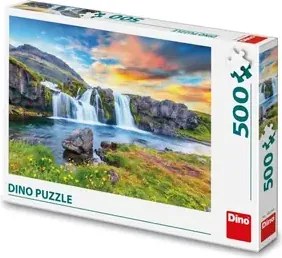 DINO Puzzle Islandský vodopád / 500 dílků / od 10 let