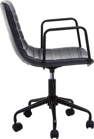 Tmavě šedá kancelářská židle z imitace kůže Forbes – Premier Housewares