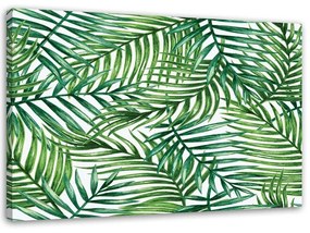 Obraz na plátně Abstraktní zelený list - 60x40 cm