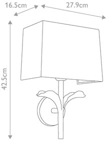 Feiss FE-GEORGIA1 - Nástěnné svítidlo GEORGIA 1xE27/60W/230V
