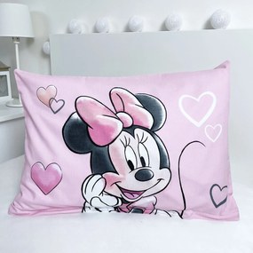 DĚTSKÉ BAVLNĚNÉ POVLEČENÍ BABY MINNIE 100X135 CM, 1KS 40X60 CM VZOROVANÉ