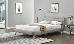 Čalouněná postel Elanda 140x200 dvoulůžko - světle šedá