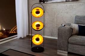 Designová kovová stojací lampa černá - Arietis