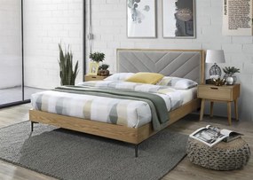 Šedá moderní postel GUTULIA 160 x 200 cm
