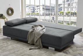 Rozkládací pohovka Luzio, tmavě šedá látka