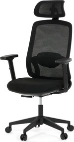 Kancelářská ergonomická židle NOKA — síť / látka, černá