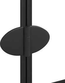 vidaXL Skládací sprchový kout ESG 100 x 140 cm černý [150744]