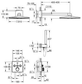 GROHE 34712000 - Sprchový set SMARTCONTROL 310 × 310 mm lesklý chrom