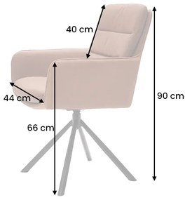 Designová otočná židle Maddison koňaková