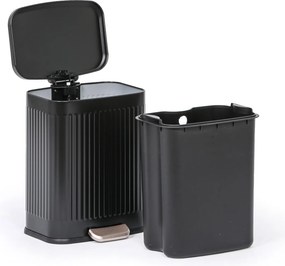 Nášlapný odpadkový koš 13 l, lakovaný, černý