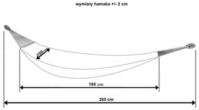 Hamaka classic pro 2 osoby 200x150cm ROYOKAMP