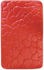 VOPI Koupelnová předložka s paměťovou pěnou Kameny červená, 40 x 50 cm