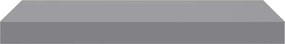 Plovoucí nástěnné police 4 ks šedé 50 x 23,5 x 3,8 cm MDF 323852