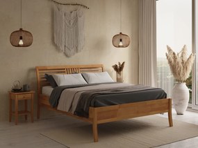 Vysoká postel z bukového dřeva 140x200 cm Mataro skandinávské