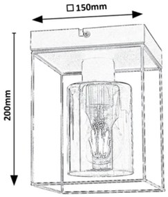 Rabalux 71031 - Stropní svítidlo CHADWICK 1xE27/25W/230V